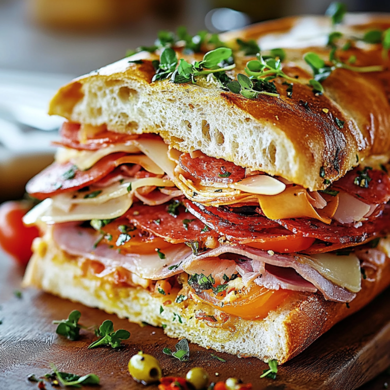 Authentic Classic Italian Muffuletta Sandwich Recipe