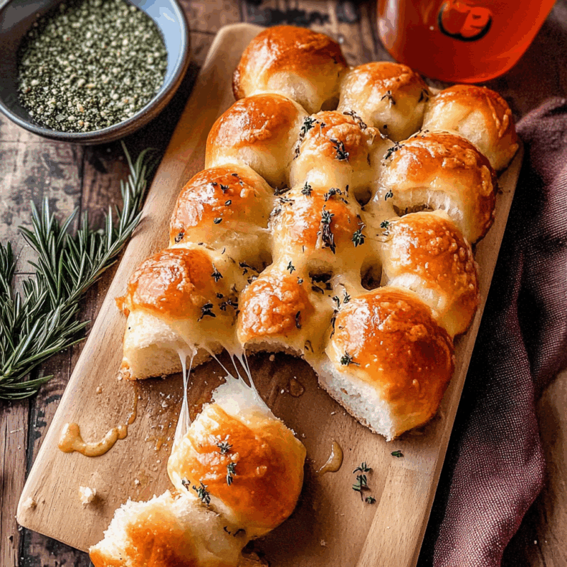Incredible Pull-Apart Cheesy Garlic Christmas Tree Bread Recipe