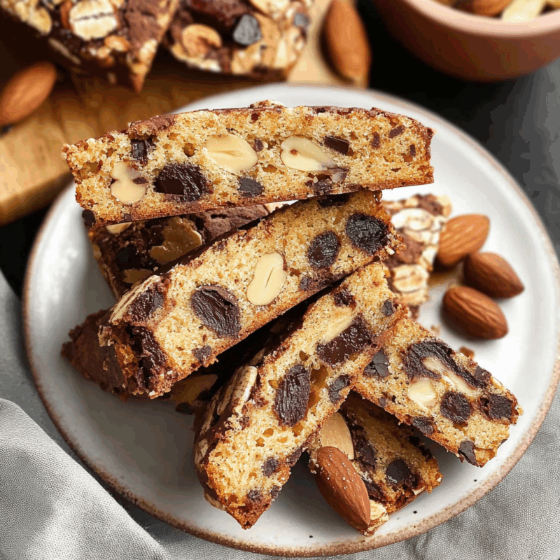 Incredible Chocolate & Toasted Almond Biscotti Delight