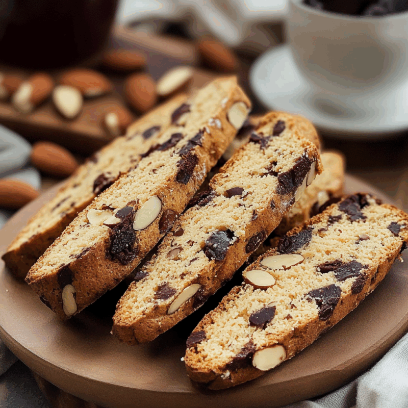 Incredible Chocolate & Toasted Almond Biscotti Delight