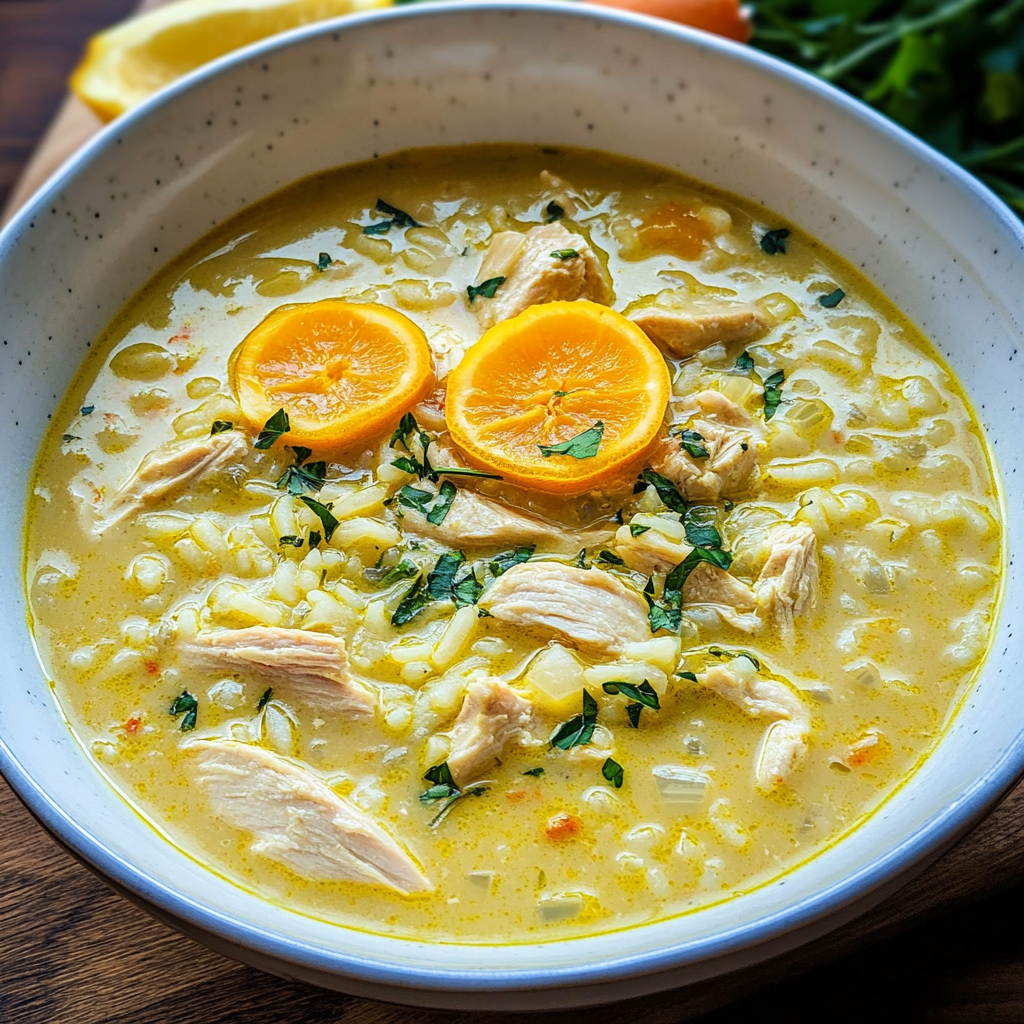 Amazing Lemon Ginger Turmeric Chicken and Rice Soup Delight