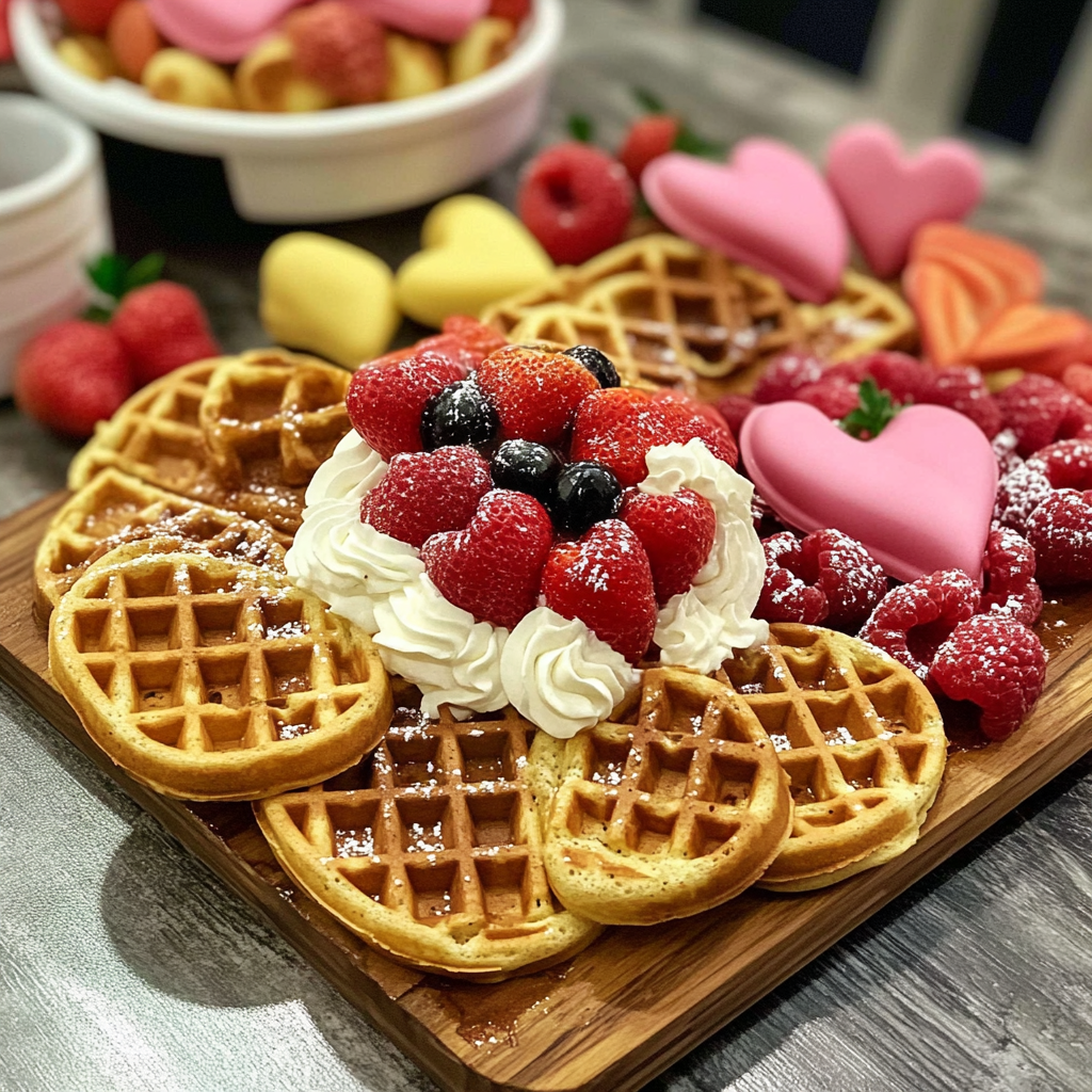 Amazing Valentine’s Day Waffle Board for a Delicious Celebration
